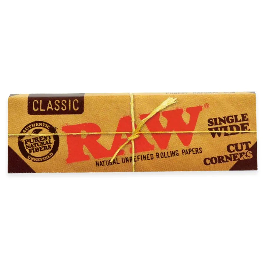 Raw Classic Single Wide Single Window Cut Corners Rolling Papers